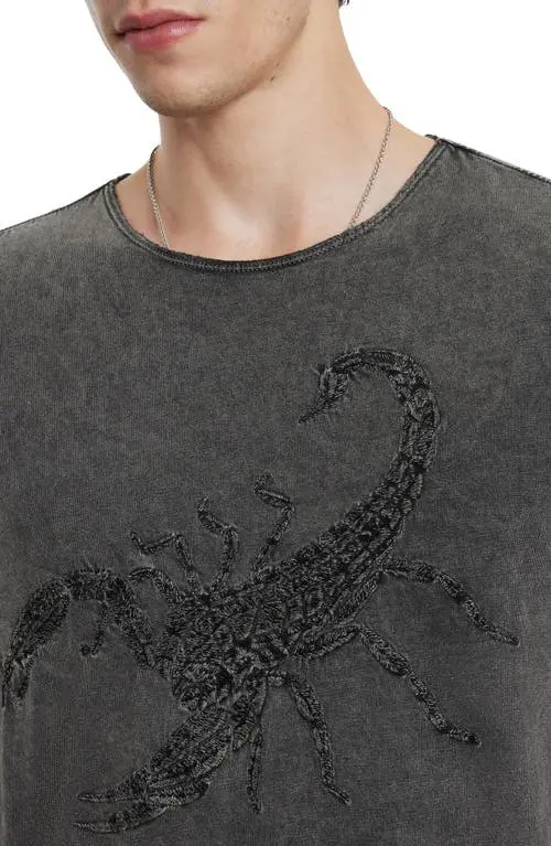 John Varvatos Scorpion Embroidered Cotton T-shirt