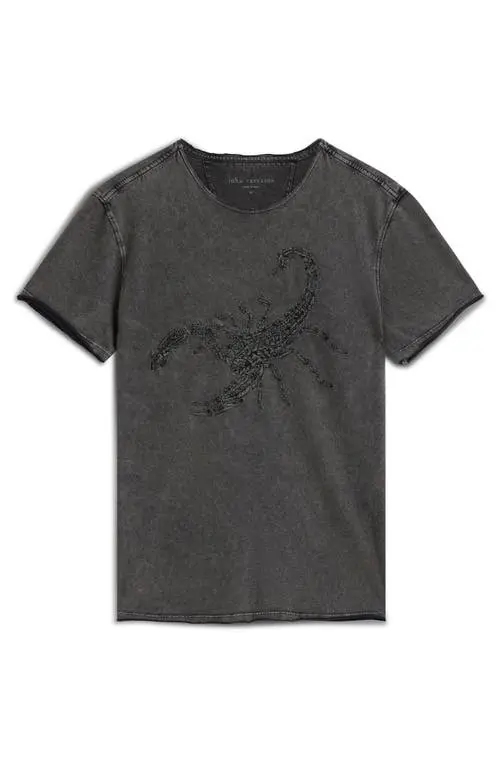 John Varvatos Scorpion Embroidered Cotton T-shirt