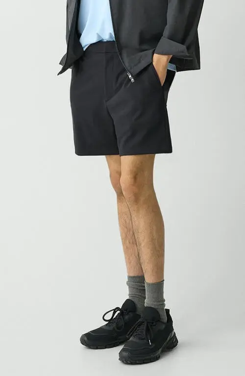 Theory Curtis Slim Fit Drawstring Shorts - Black