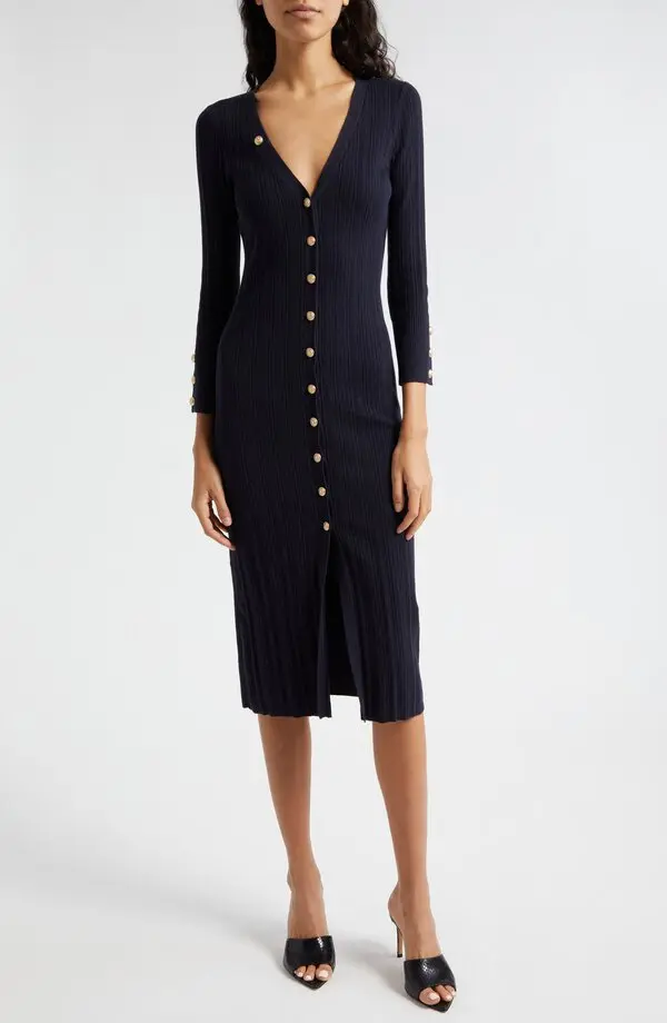 gold indian dress ASTR the Label Tilde Sweater Dress in Brown main image 1