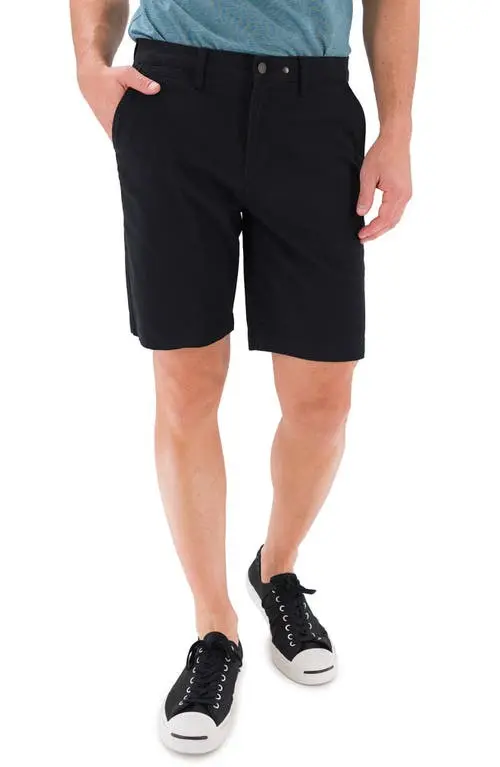 DEVIL-DOG DUNGAREES 9-inch Performance Stretch Chino Shorts - Black