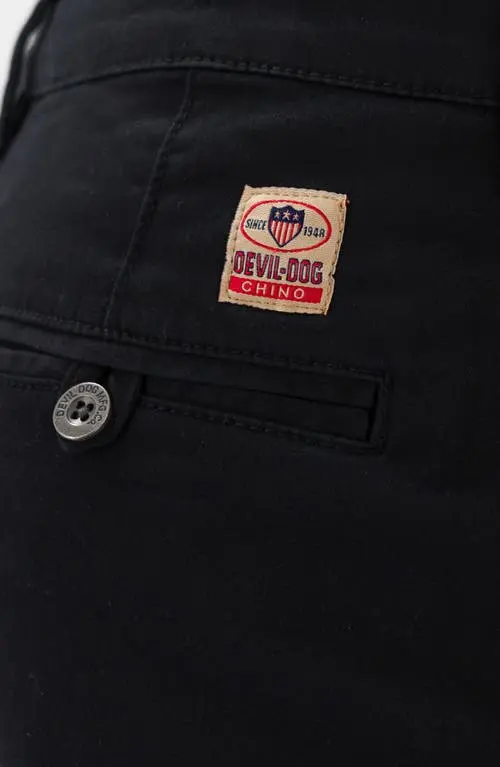 DEVIL-DOG DUNGAREES 9-inch Performance Stretch Chino Shorts - Black