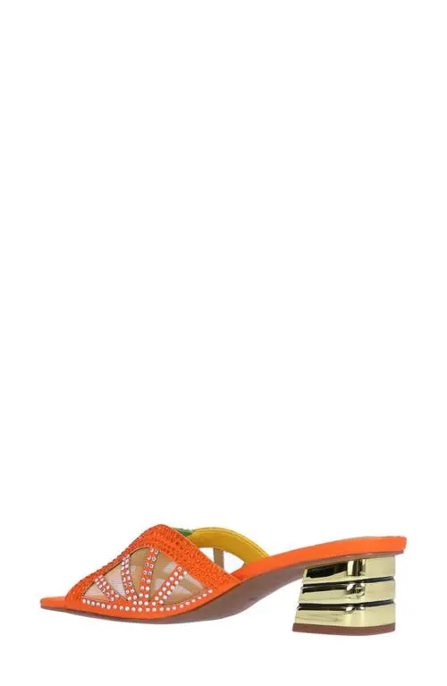 J. Reneé Crystal-embellished Block Heel Sandals