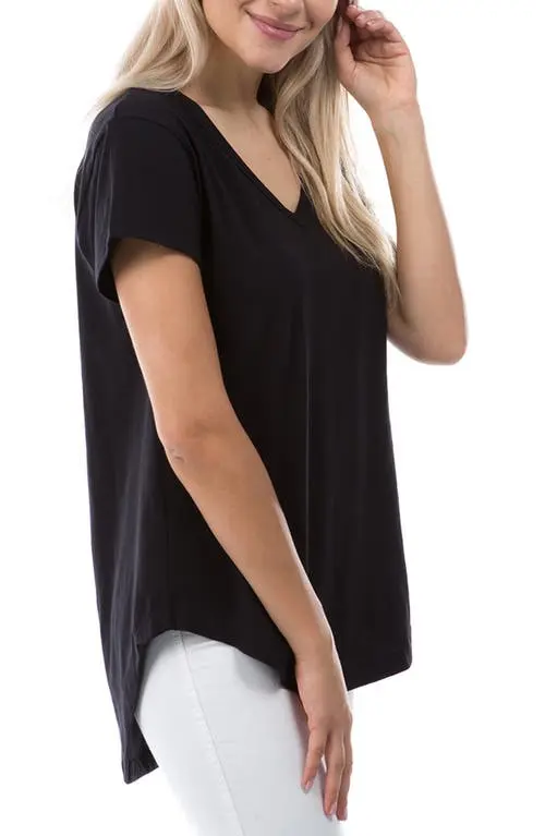 APNY V-neck High-low T-shirt - Black