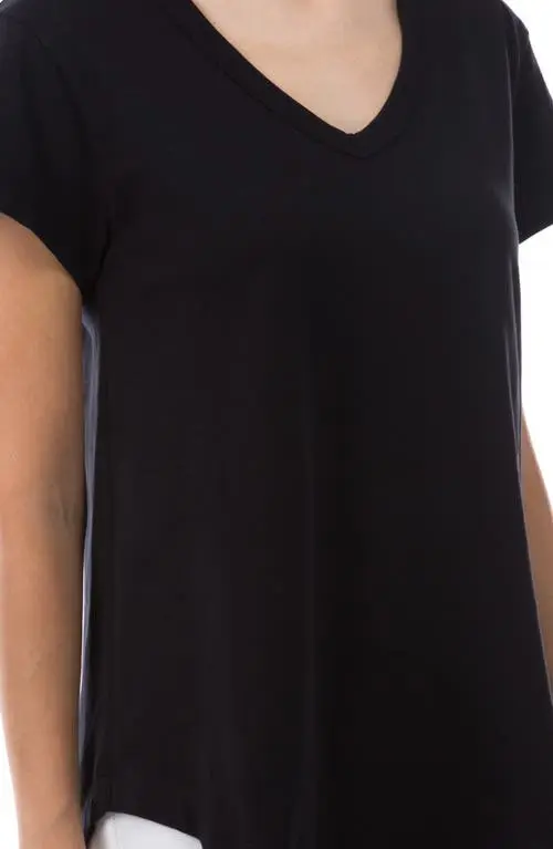 APNY V-neck High-low T-shirt - Black