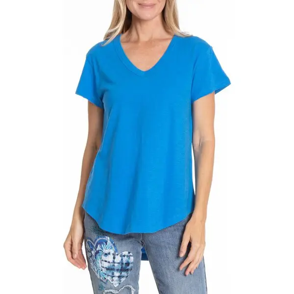 APNY V-neck High-low T-shirt - French Blue
