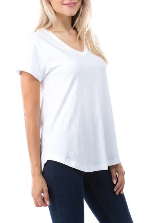 APNY V-neck High-low T-shirt - White
