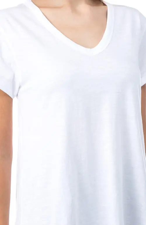 APNY V-neck High-low T-shirt - White