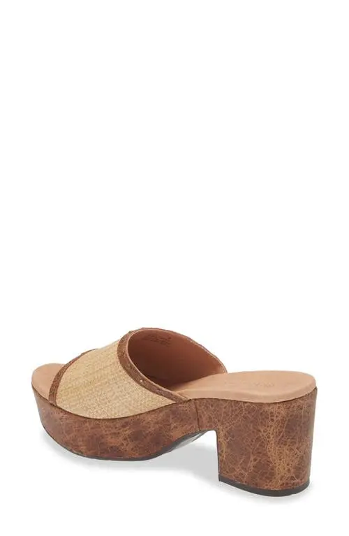 CHOCOLAT BLU Guro Platform Sandal - Brown Combo Raffia