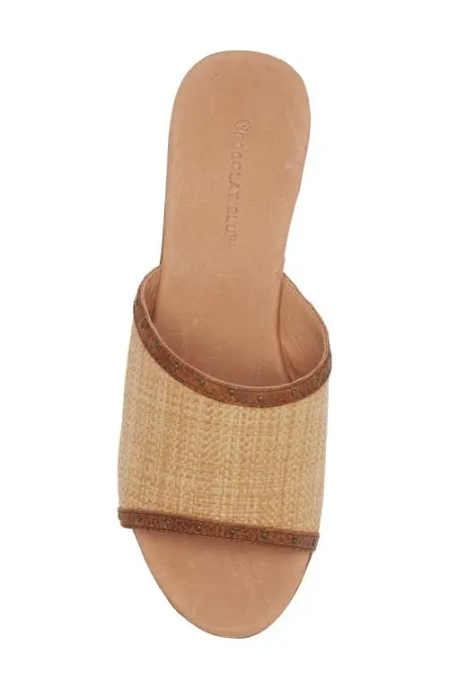 CHOCOLAT BLU Guro Platform Sandal - Brown Combo Raffia