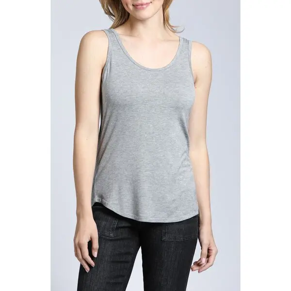 APNY Perfect Fit Scoop Neck Tank - Heather Grey