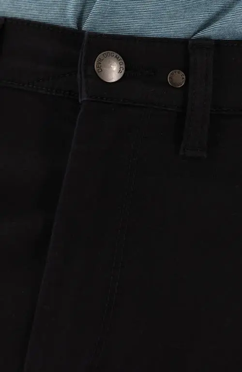 DEVIL-DOG DUNGAREES 7-inch Performance Stretch Chino Shorts - Black