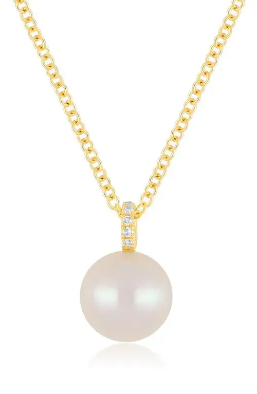 Ef Collection Mother-of-pearl & Diamond Pendant Necklace - 14k Yellow Gold
