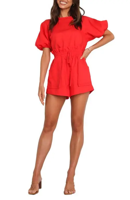PETAL & PUP Chelsey Linen Blend Set - Red