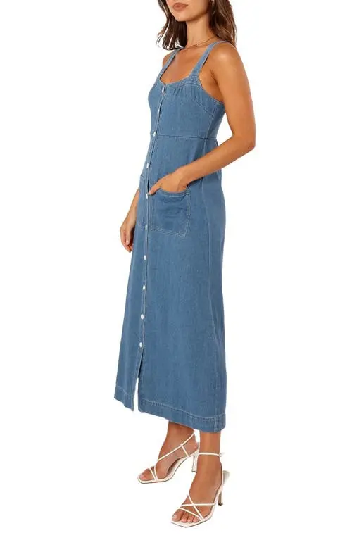 PETAL & PUP Bettie Midi Dress - Denim