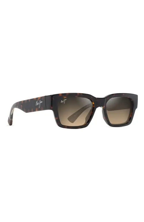 Maui Jim Square Sunglasses - Shiny Dark Havana/yellow