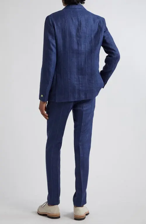 Eleventy Pinstripe Linen Blend Suit