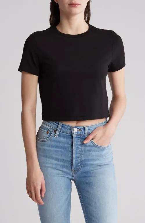 RE/DONE Organic & Recycled Cotton Micro T-shirt - Black