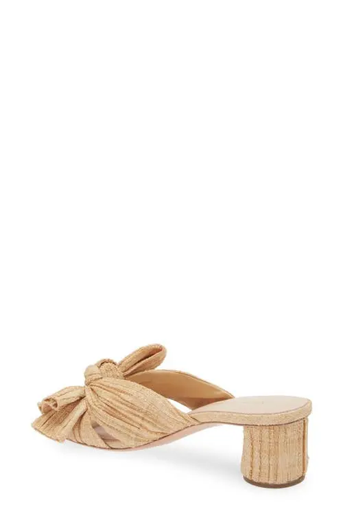 LOEFFLER RANDALL Emilia Knot Raffia Slide Sandal - Natural
