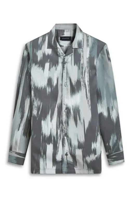Bugatchi Julian Abstract Print Cotton Button-up Camp Shirt