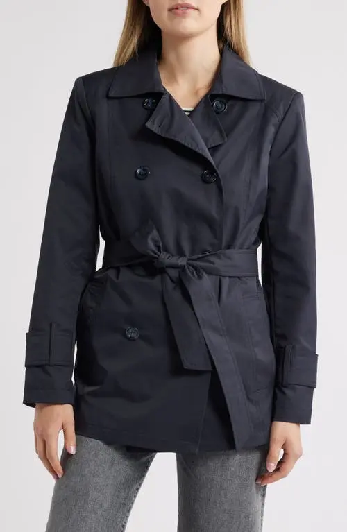 Sam Edelman Belted Trench Coat - Navy