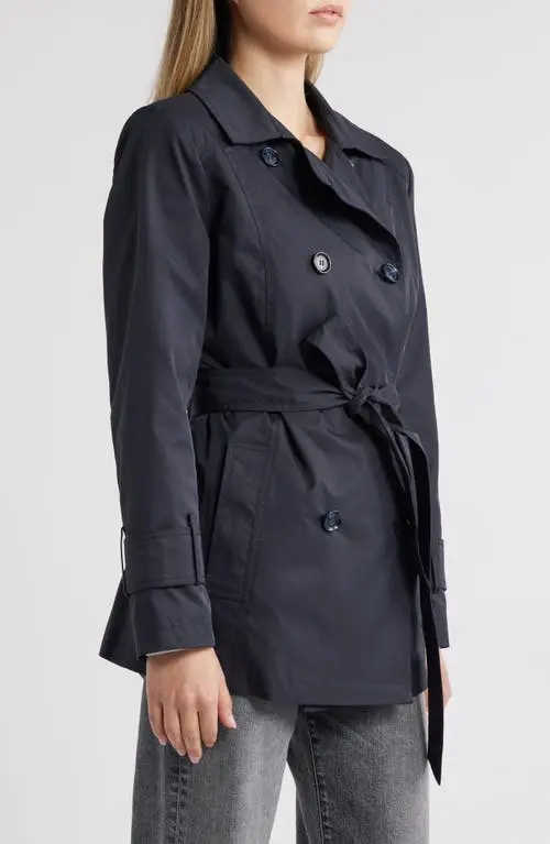 Sam Edelman Belted Trench Coat - Navy