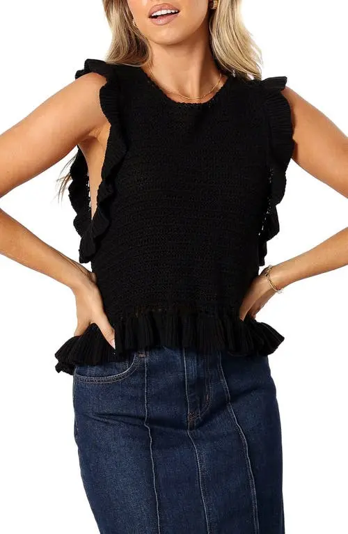 PETAL & PUP Katia Frill Sleeveless Sweater