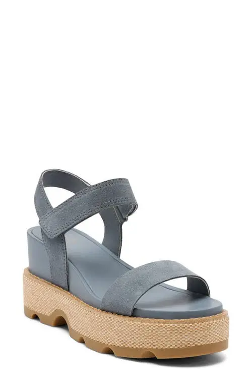Sorel Joanie Iv Y-strap Wedge Sandal - Grey Ash/gum 16