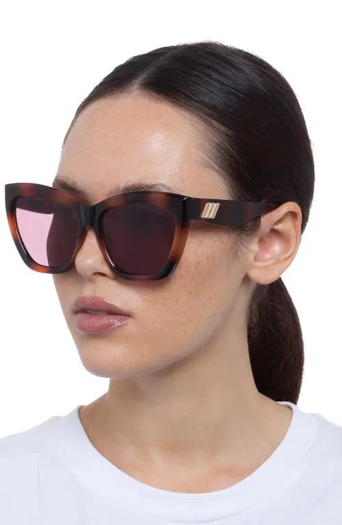 Le Specs Vamos 57mm Cat Eye Sunglasses - Tort