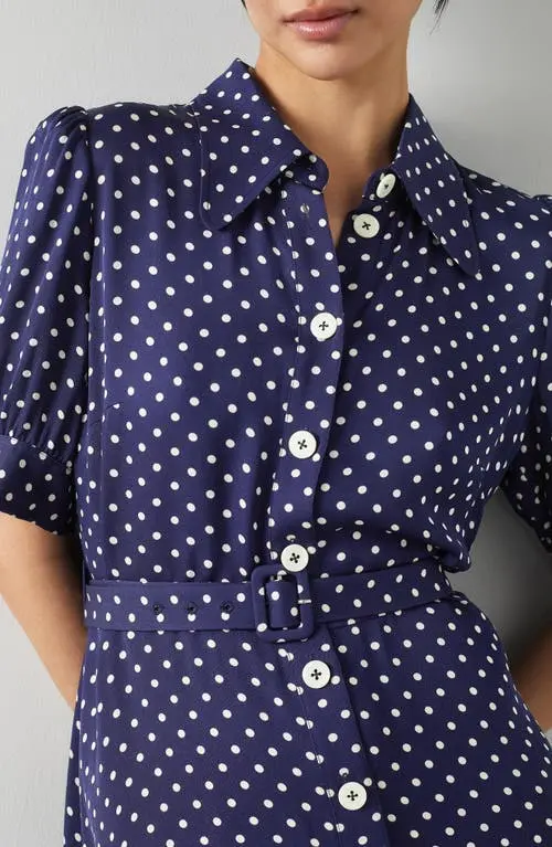 LK BENNETT Valerie Spot Midi Shirtdress