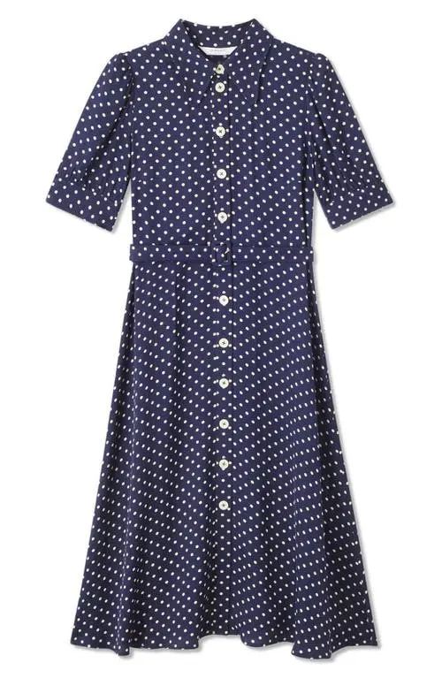 LK BENNETT Valerie Spot Midi Shirtdress