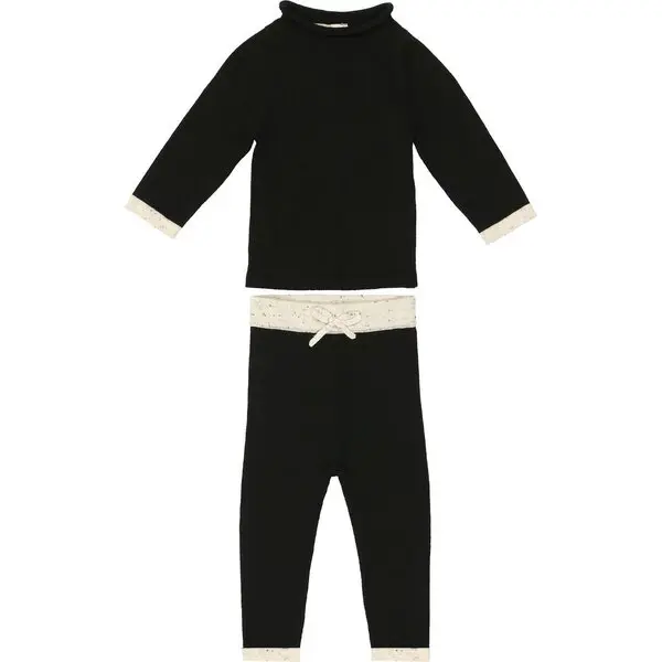 MANIÈRE Knit Top And Pants Set - Black/white