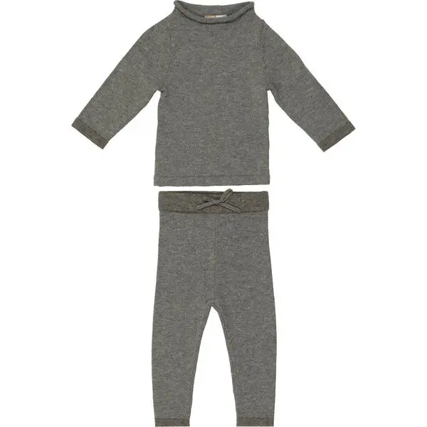 MANIÈRE Knit Top And Pants Set - Grey