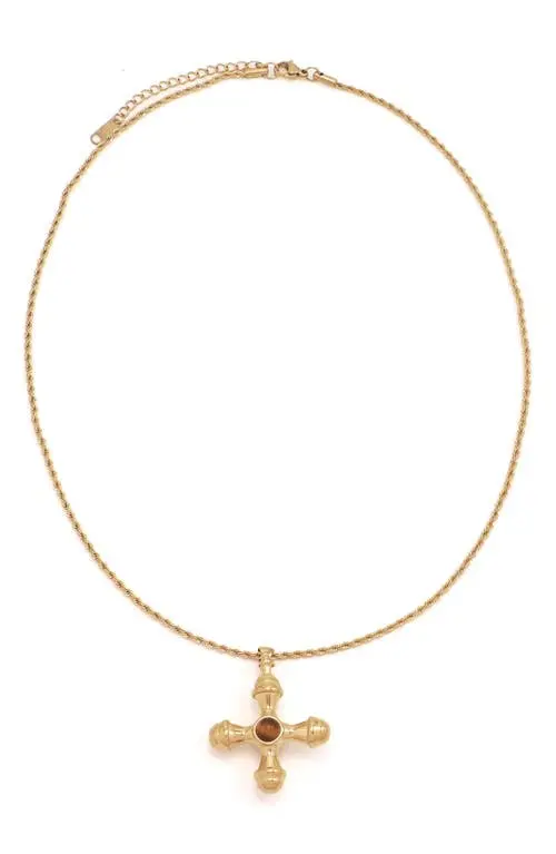PETIT MOMENTS Turin Cross Pendant Necklace