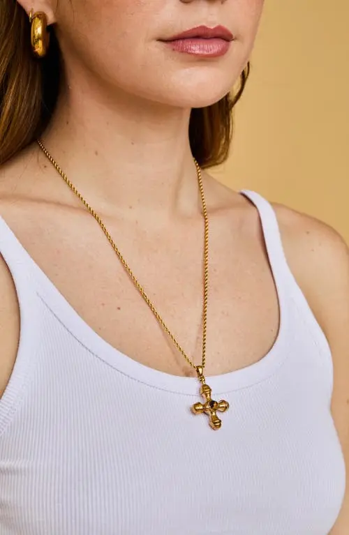 PETIT MOMENTS Turin Cross Pendant Necklace