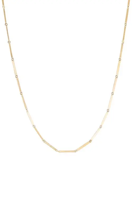 Lana Jewelry Laser Rectangular Chain Necklace - Yellow Gold