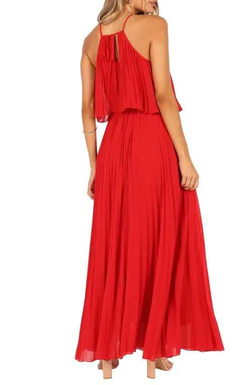 PETAL & PUP Gia Pleated Maxi Dress