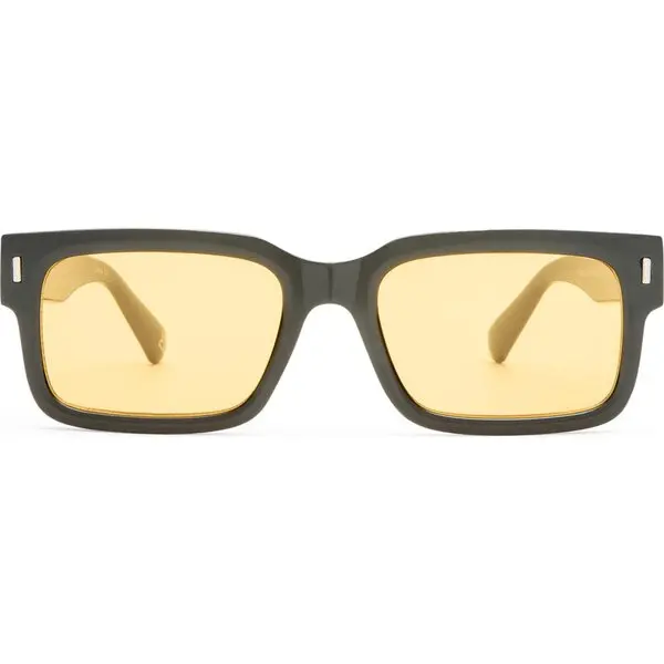 AIRE Castor D-frame Sunglasses - Black/amber Tint
