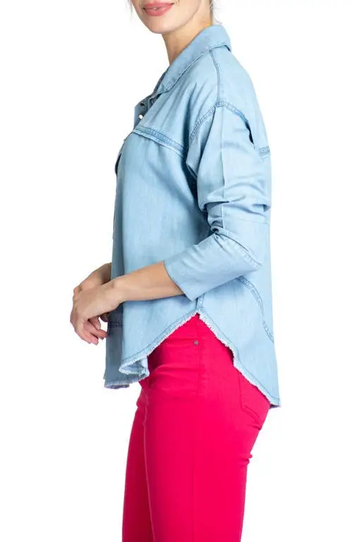 APNY Grommet Henley Chambray Top