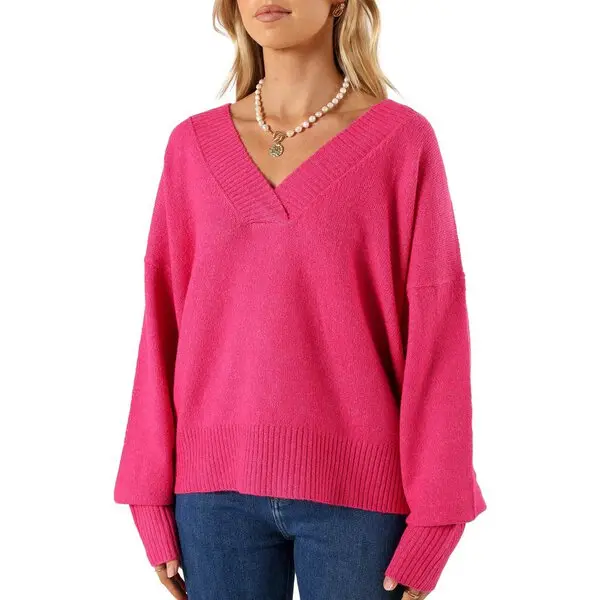 PETAL & PUP Palmer V-neck Sweater