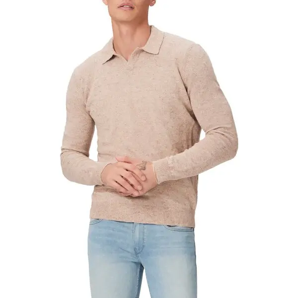 Paige Cotton & Linen Polo Sweater - Clouded Sunrise Multi