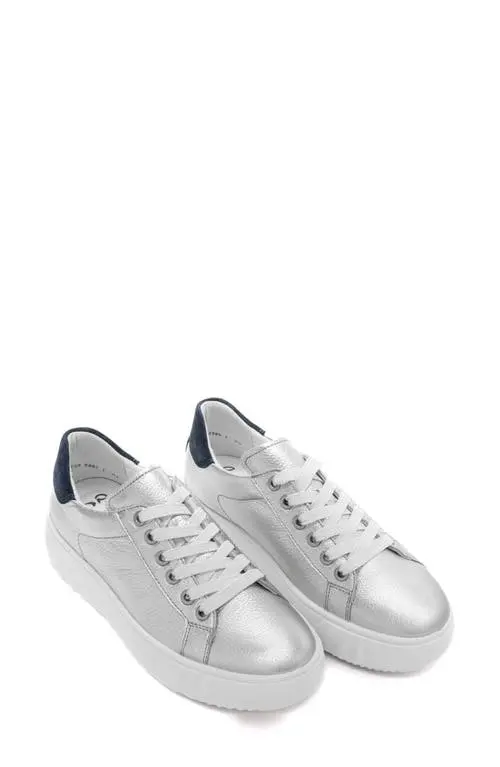 ARA Mikky Platform Sneaker - Silver W/blue