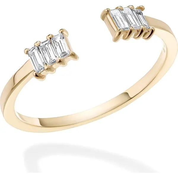 Lana Jewelry Echo 14k Baguette Diamond Ring - Gold