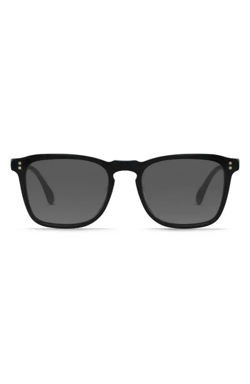 Raen Wiley Polarized Square Sunglasses - Recycled Black/ Smoke Polar