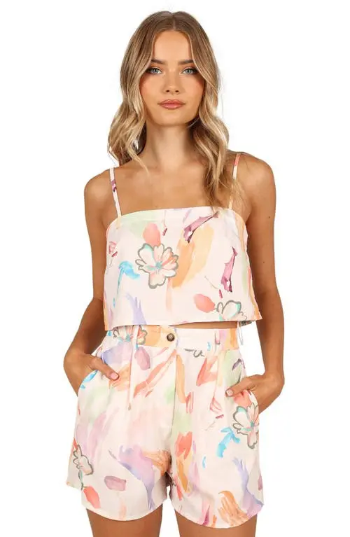 PETAL & PUP Carey High-waisted Linen-blend Shorts