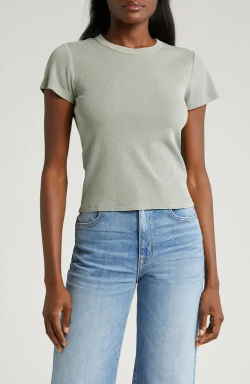 Marine Layer Lexi Sun-in Rib Crewneck T-shirt - Shadow