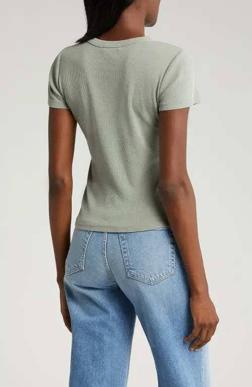 Marine Layer Lexi Sun-in Rib Crewneck T-shirt - Shadow