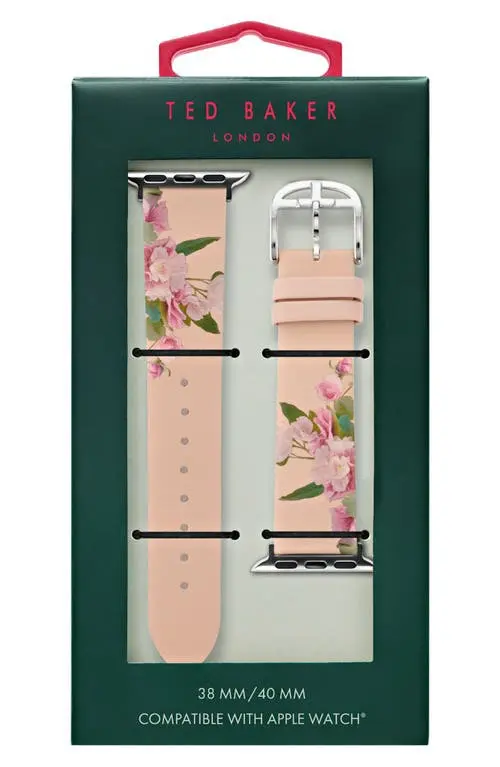 Ted Baker Floral Pink Leather Strap for Apple Watch® display picture 2