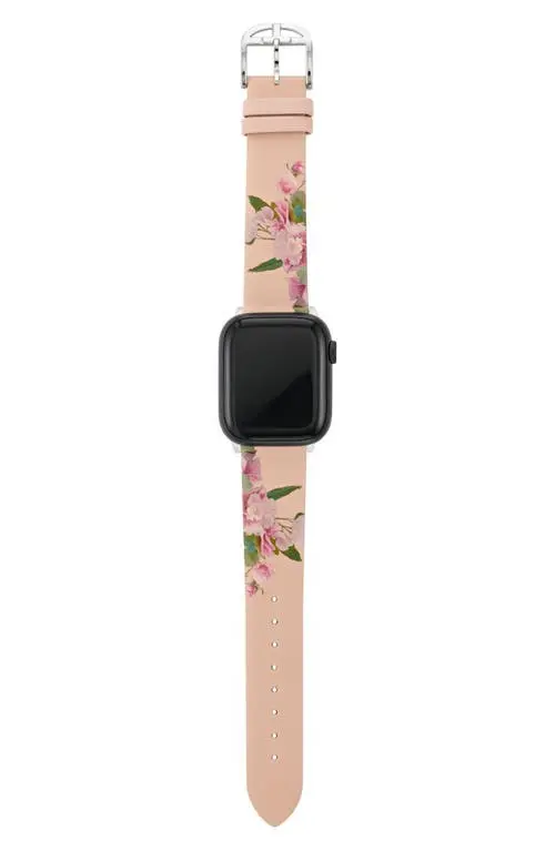 Ted Baker London Floral Print Leather Apple Watch® Band  display picture 1