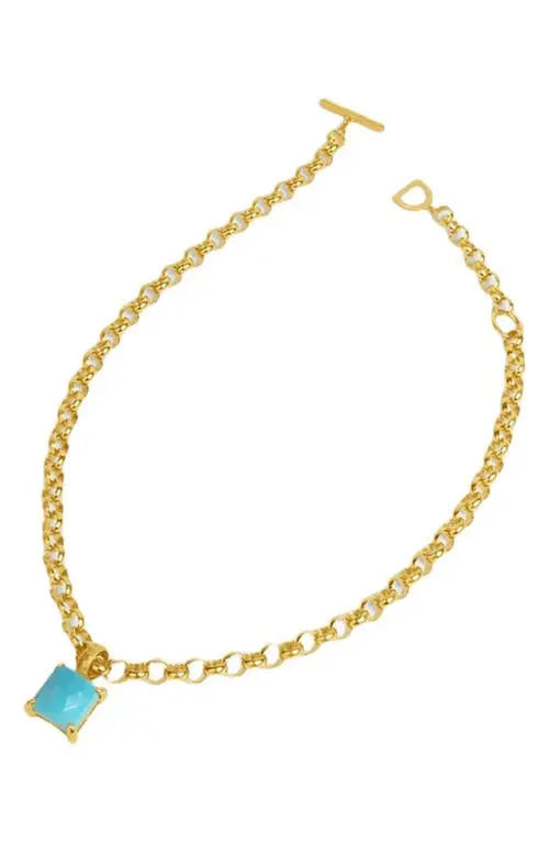 DEAN DAVIDSON Lab-created Turquoise Pendant Necklace
